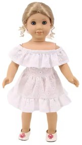 Šatičky pro panenky Baby Born a American girl 43 cm Varianta: NQ1840 bílé šaty