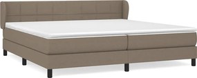 Box spring postel s matrací taupe 200x200 cm textil 3126273