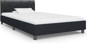 Rám postele černý umělá kůže 100 x 200 cm 284877