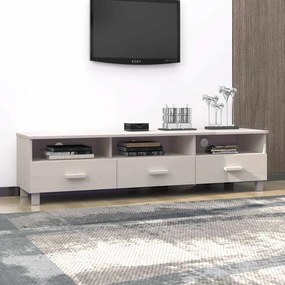TV stolek HAMAR bílý 158 x 40 x 40 cm masivní borovice 340473