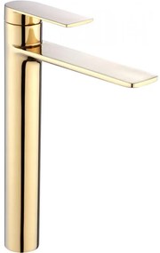 Mexen Zero - Vysoká umyvadlová baterie, Zlatá, 71110-50