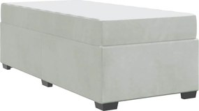 Rám postele s matrací Světle šedá 80 x 200 cm textil 3399254