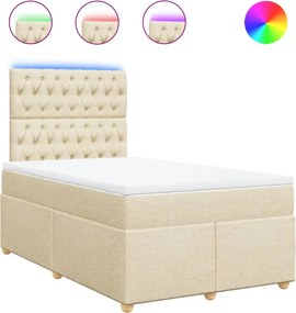 Box spring postel s matrací krémová 120x200 cm textil 3293559