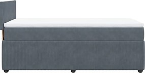 Box spring postel s matrací tmavě šedá 80 x 200 cm samet 3289885