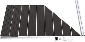 Plotový dílec WPC 95 x (105–180) cm černý 148974
