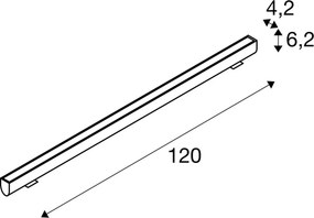LA 1003448 GALEN 120 SP LED PROFIL venkovní Single Colour CCT switch 3000/4000 K IP67 - BIG WHITE (SLV)