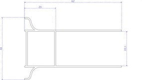 BPS-koupelny Prodlužovací profil HYD-PP03B chrom