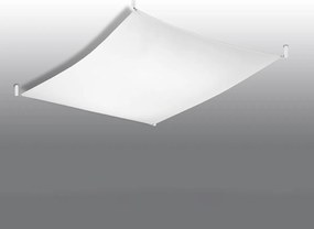 Stropní svítidlo Luna, 1x bílé textilní stínítko, (130 cm)