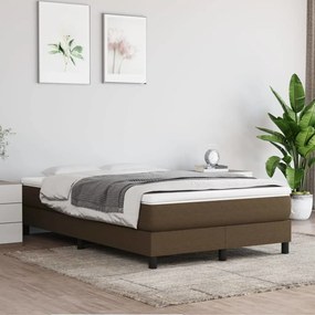 vidaXL Box spring postel s matrací 120x200 cm textil [3144065] Barva: tmavě hnědá