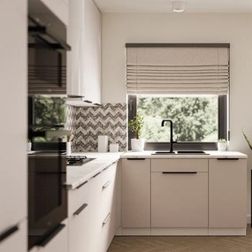 COMO | dolní skříňka 80 ZL 2F dřezová | 80 cm | bílá/kašmír