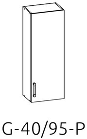 G-40/95 P (L) horní skříňka kuchyně Edan Barva korpusu skříněk: Bílá alpská, Zvolte barvu dvířek: Písková béžová (BPS)