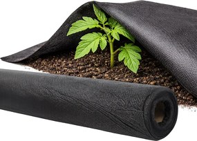 DIVODV Hustá černá agrovlákna 50 g, 1 x 10 m, protiplevelová textilie, mulčovací rohož