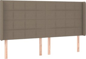 Box spring postel s matrací a LED taupe 200x200 cm textil 3138905