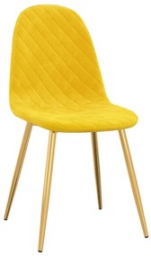 Jídelní židle Haber - 2 ks | hořčicově žluté