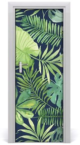 Samolepící fototapeta na dveře tropické listí 95x205 cm