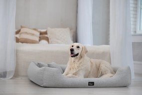Ortopedický pelíšek pro psa BRUNO světle šedý Velikost: XL 110x90 cm