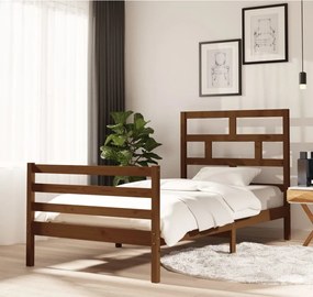 vidaXL Rám postele masivní borovice 100 x 200 cm [3101273] Barva: Černá
