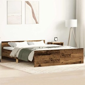 Rám postele bez matrace Staré dřevo 135x190cm Technické dřevo 3328787