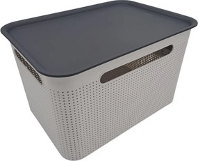 Rotho Úložný box s víkem a s madly BRISEN 16l, 36x26,2x21cm, bílý