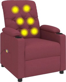Masážní křeslo vínové textil 339115