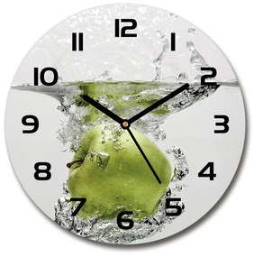 Wallmuralia Skleněné hodiny kulaté Jablko pod vodou fi 30 cm