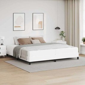 Rám postele s matrací Úplně bílá 200 x 200 cm textil 3398649