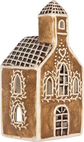 Perníková chaloupka na čajovou svíčku Gingerbread Cott - 8*7*17 cm