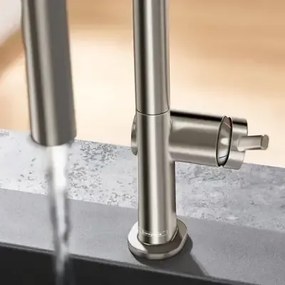 Hansgrohe - Dřezová baterie Talis, vzhled nerezu