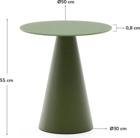 Kulatý odkládací stolek se skleněnou deskou ø 50 cm Wilshire – Kave Home