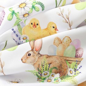 Goldea velikonoční oválný teflonový ubrus - symboly velikonoc 140 x 240 cm