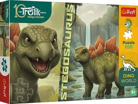 TREFL Puzzle Dino World: Stegosaurus / 100 dílků / 41 x 27,5 cm