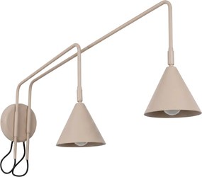 Sollux Lighting Nástěnné svítidlo NOX 2 taupe s vypínačem