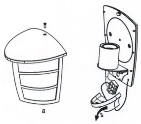 Eglo 93407 - Venkovní nástěnné svítidlo ALORIA 1xE27/60W/230V IP44