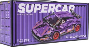 Stavebnice auta SUPERCAR No.J2003 fialová - 470 dílků