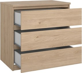 Komoda v dekoru dubu v přírodní barvě 77x76x50 cm Naia – Tvilum