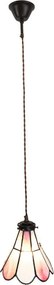 Závěsná lampa Tiffany FlowerArc pink - 18*15*115 cm E14/max 1*25W