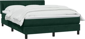 Box spring postel s matrací tmavě zelená 160x220 cm samet 3318330