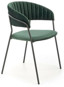 Intesi Černá židle Glam zelená