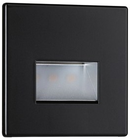 Paulmann 93094 Edge Quadro, svítidlo do stěny, 1x1,1W LED 2700K, matná černá, 8x8cm