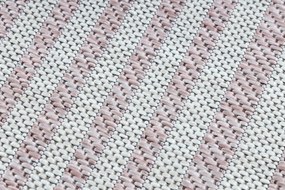 Dywany Łuszczów, Kusový koberec Sion Sisal Labirinth 22376 pink/ecru – na ven i na doma, 80x150, růžová, chodba / předsíň