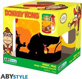 Hrnek Donkey Kong 460 ml (měnící se motiv) Oranžová