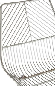 Kovová jídelní židle ve stříbrné barvě District – Premier Housewares