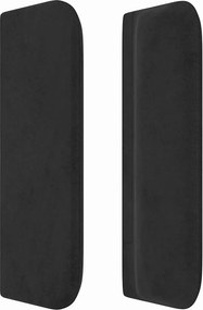 Čelo postele typu ušák černé 163x16x78/88 cm samet 3119062