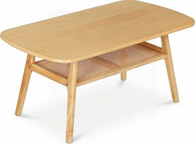 Costway Konferenční stolek 2 úrovně s otevřenou do – 100 × 53,5 × 45,5 cm