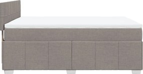 Box spring postel s matrací taupe 160x200 cm textil 3287123