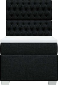Box spring postel s matrací černá 80 x 200 cm textil 3292624