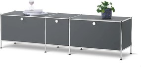 Tchibo - Nízká skříňka CN3 se 3 výklopnými dvířky, šedá
