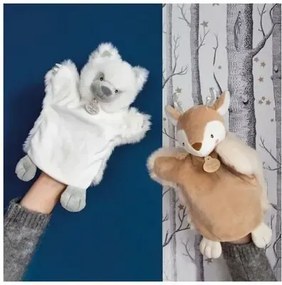 Doudou Plyšový maňásek bílý vlk 25 cm / od 0 let