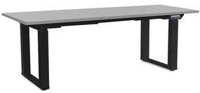 Výškově nastavitelný stůl OfficeTech Strong 200 x 80 cm, černá podnož, světle šedá