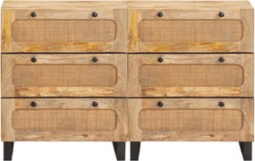 Servírovací skříň 2 ks 60 x 33 x 75 cm Masivní mangové dřevo 3310058